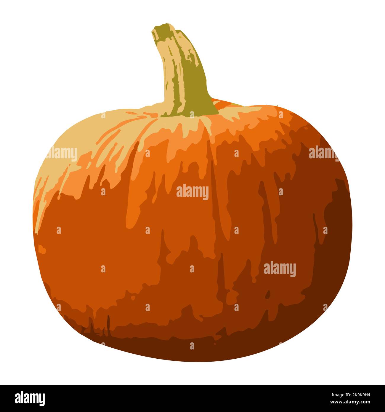 Pumpkin on a white background. isolated object. Vector. The concept of ...