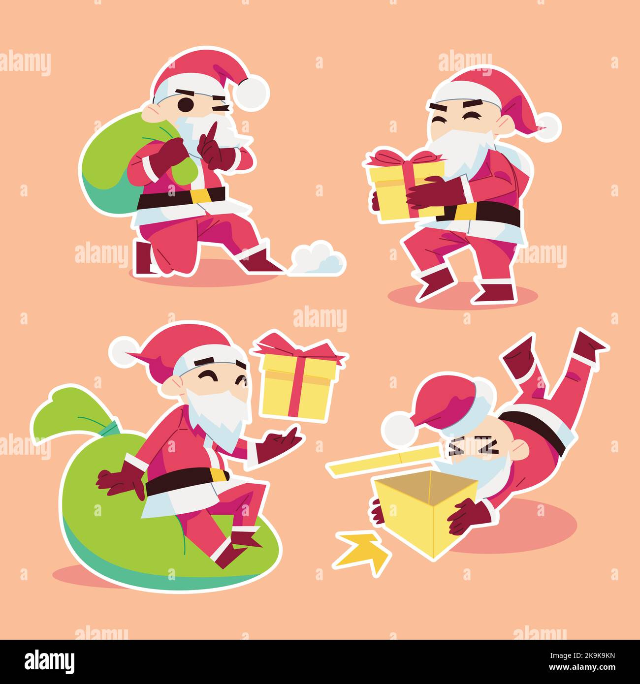 Santa claus giving gifts Stock Vector Images - Alamy
