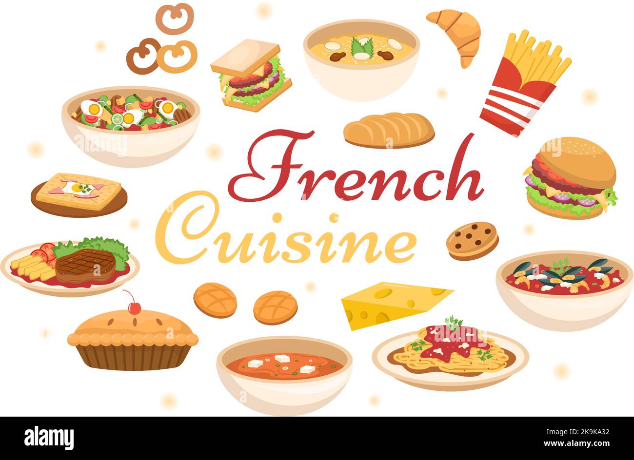 French Cuisine Restaurant with Various Traditional or National Food ...