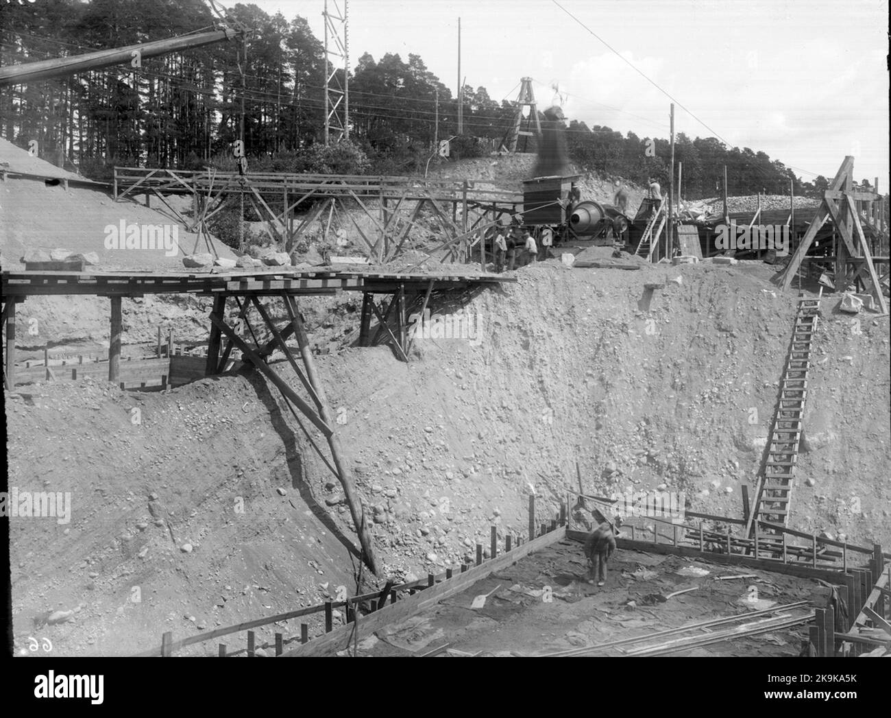 Södertälje canal. The flap bridge, base plate is cast Stock Photo - Alamy