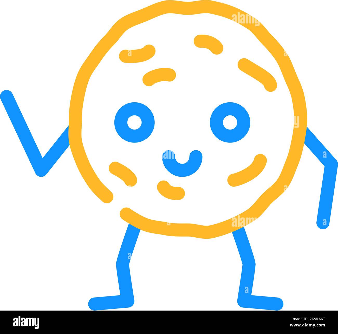 Cookie dessert character color Cut Out Stock Images & Pictures - Alamy