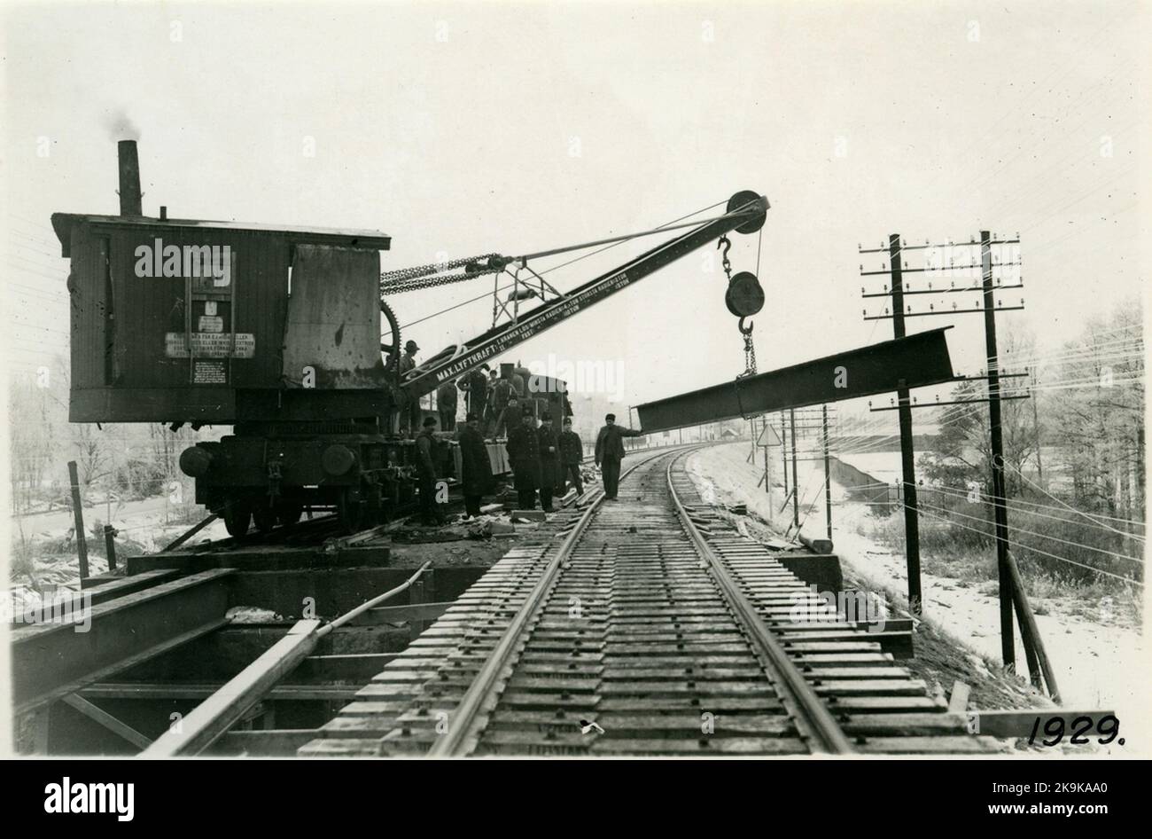 Road port construction at Pomerania. Old bridge is demolished for the ...