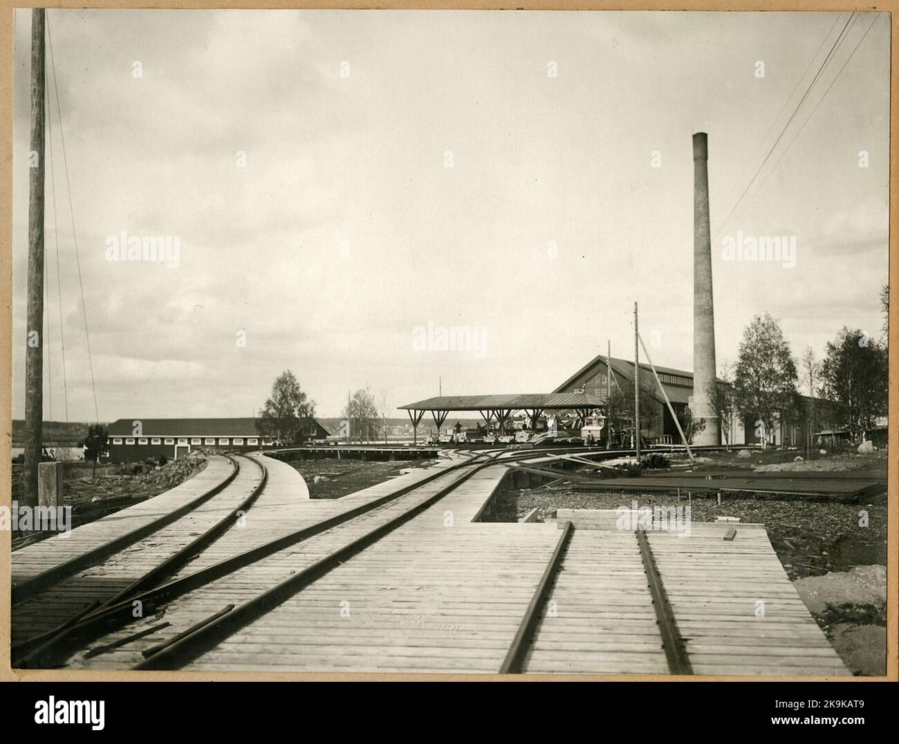 The saw house with the sorting bridge, the State Railway Grinding ...