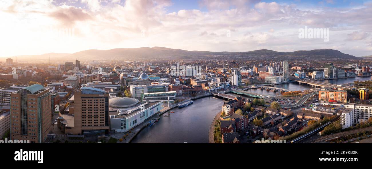 Aerial View Over Belfast City Stock Photo - Alamy