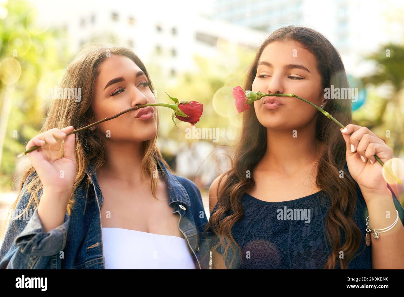 Female friends playful hi-res stock photography and images - Alamy