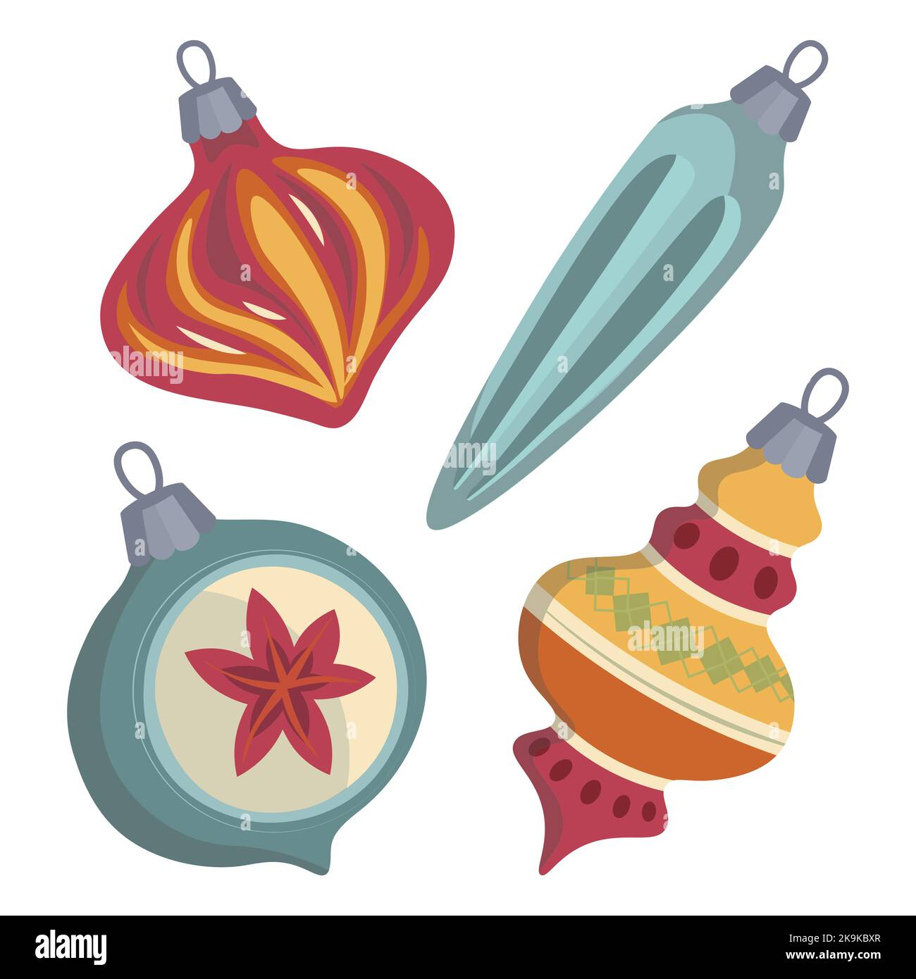 Christmas toys on light Stock Vector Images - Alamy