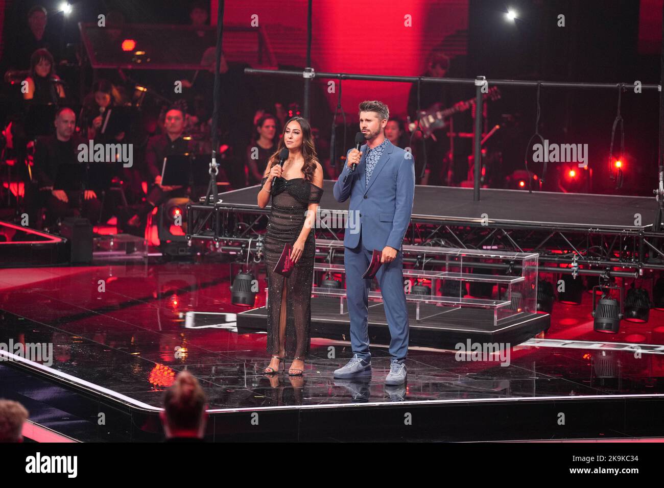 28 September 2022, Berlin: Melissa Khalaj and Thore Schölermann at the ...