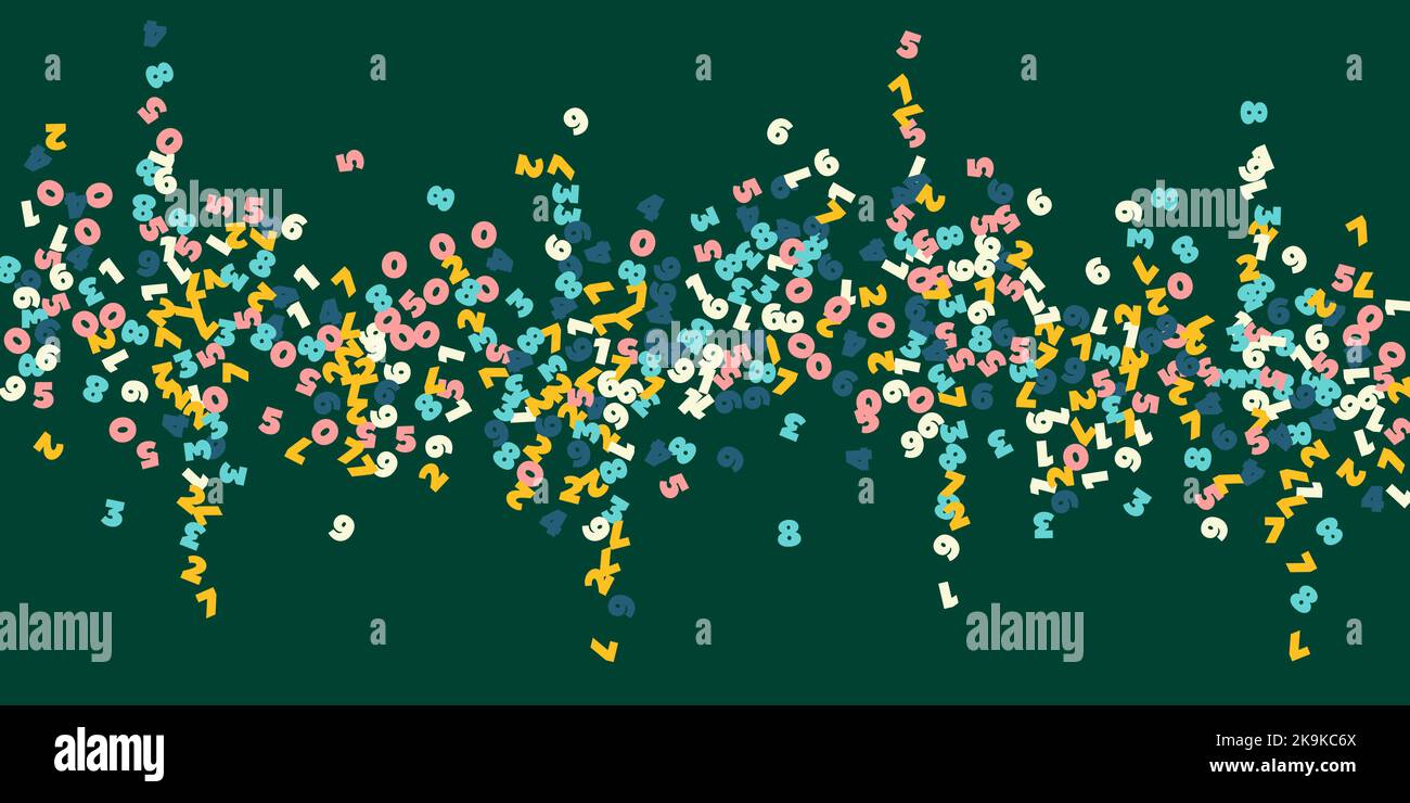 Falling pastel numbers. Math study concept with flying digits. Extra ...