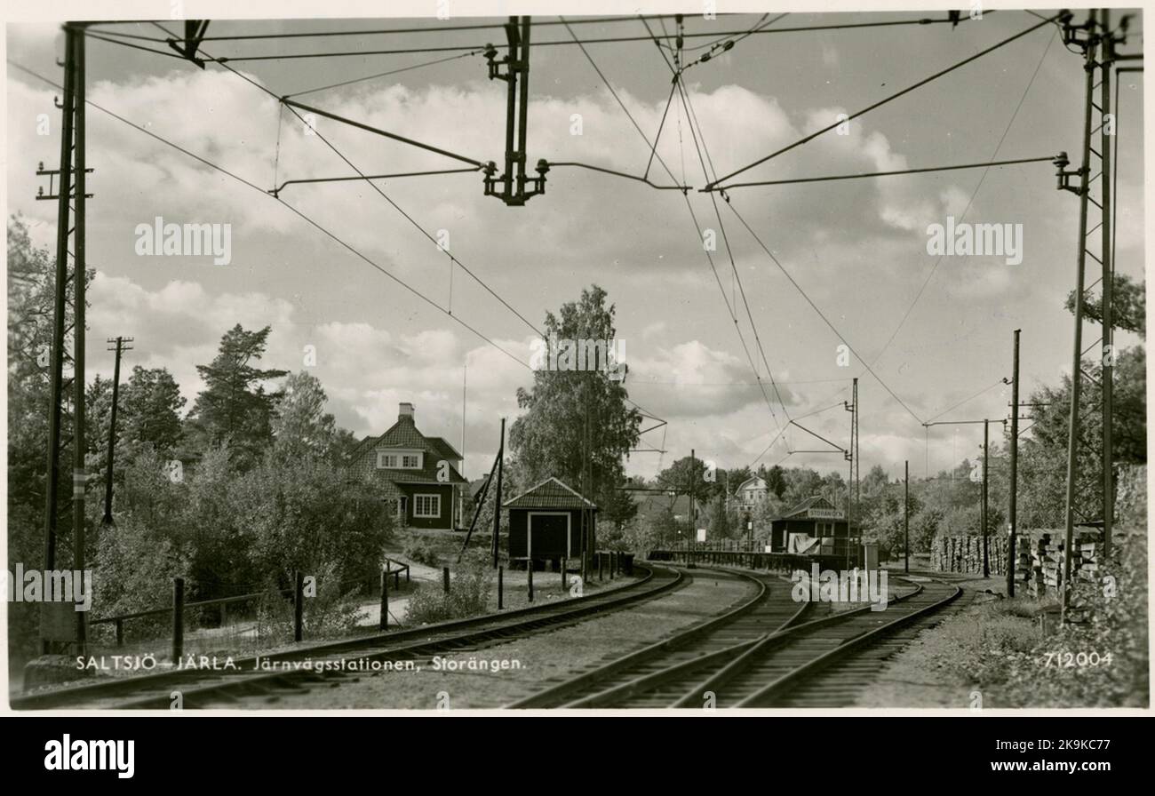 Stockholm - Saltsjöns Railway, SSNJ, Stationshuset is located on the ...