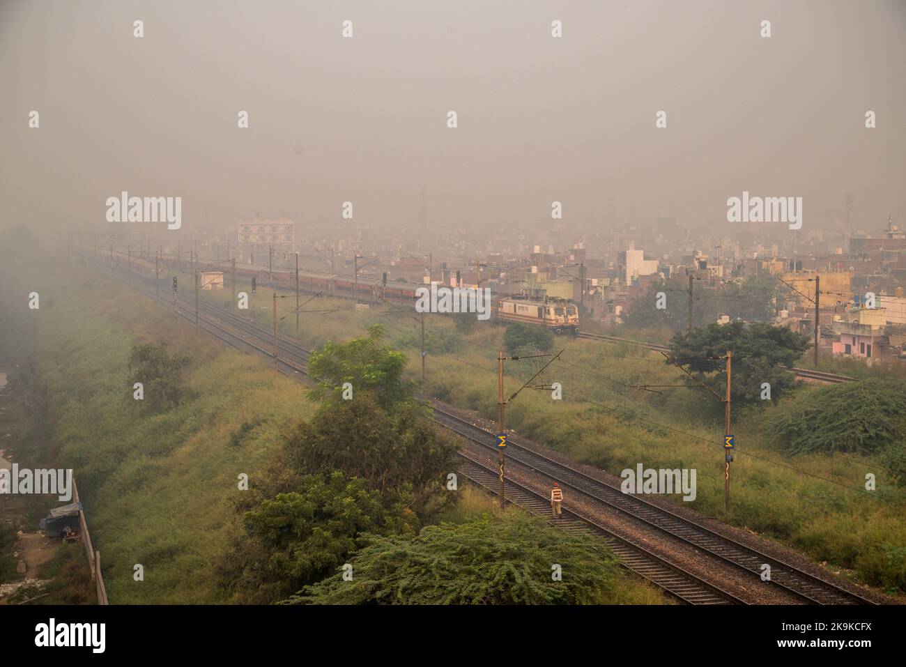 Delhi air pollution train hi-res stock photography and images - Alamy