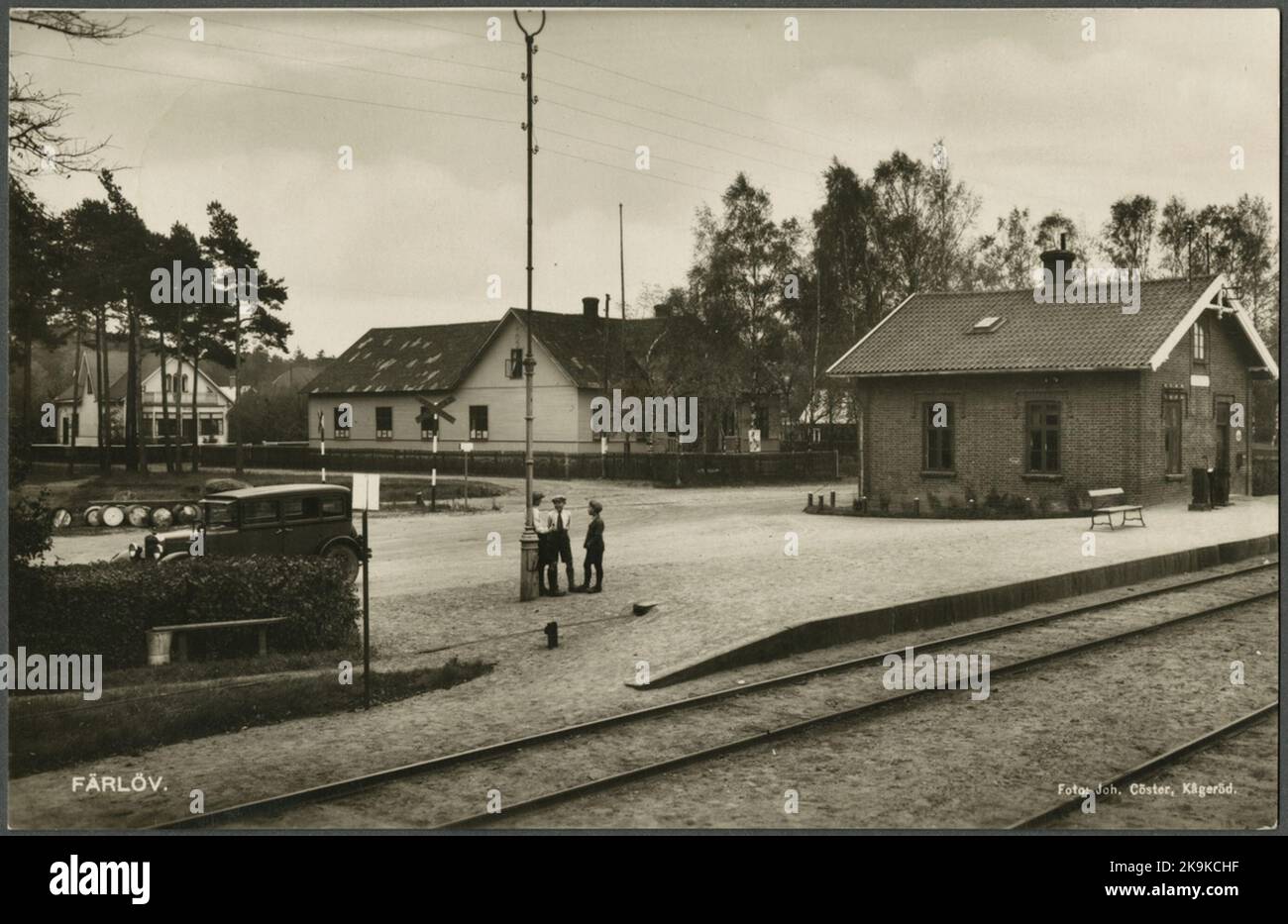 The station area in Färlöv Stock Photo - Alamy