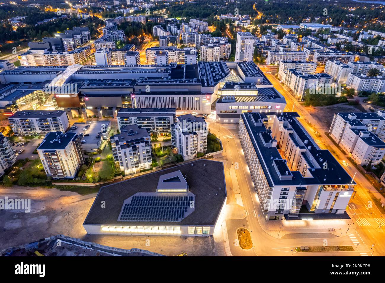 Aerial view of the Matinkyla neighborhood of Espoo, Finland Stock Photo ...