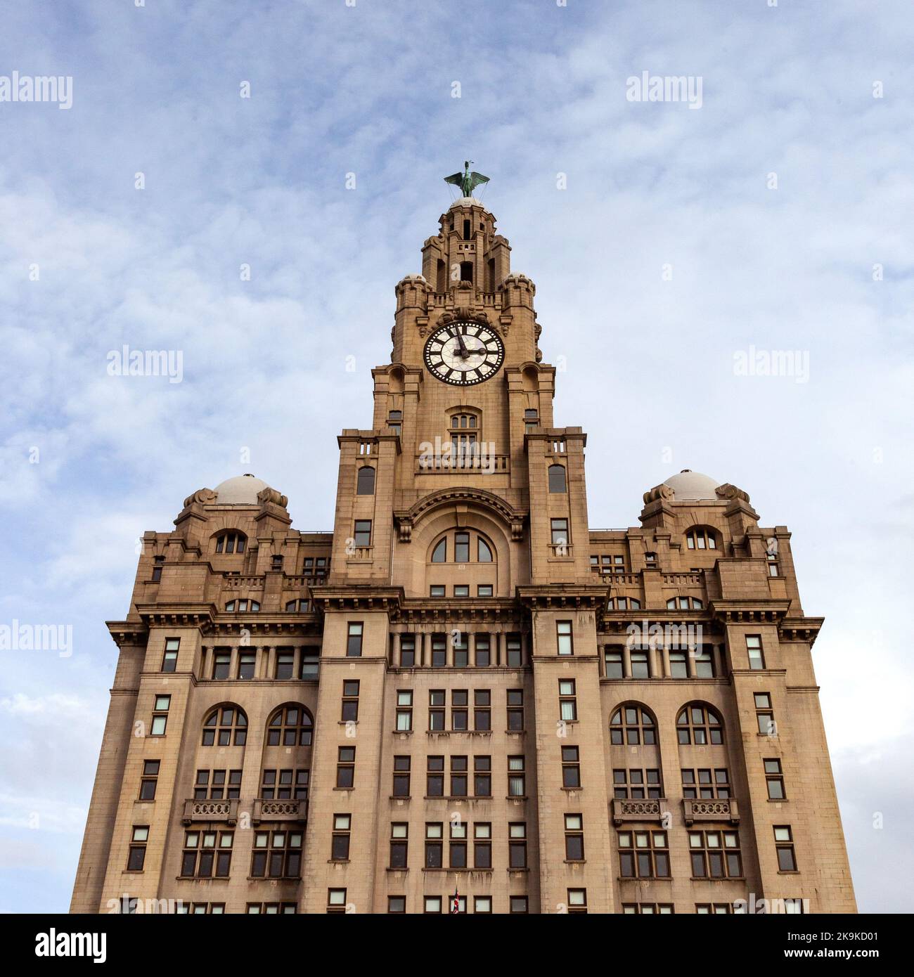 Royal Liver Building on Liverpool Pier Head, Liverpool, Merseyside ...