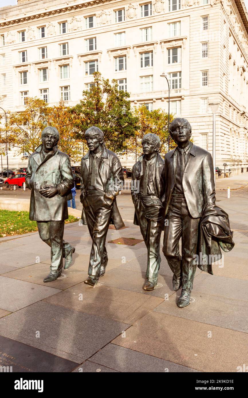 The Beatles Statue created by Andy Edwards on the Pier Head in ...