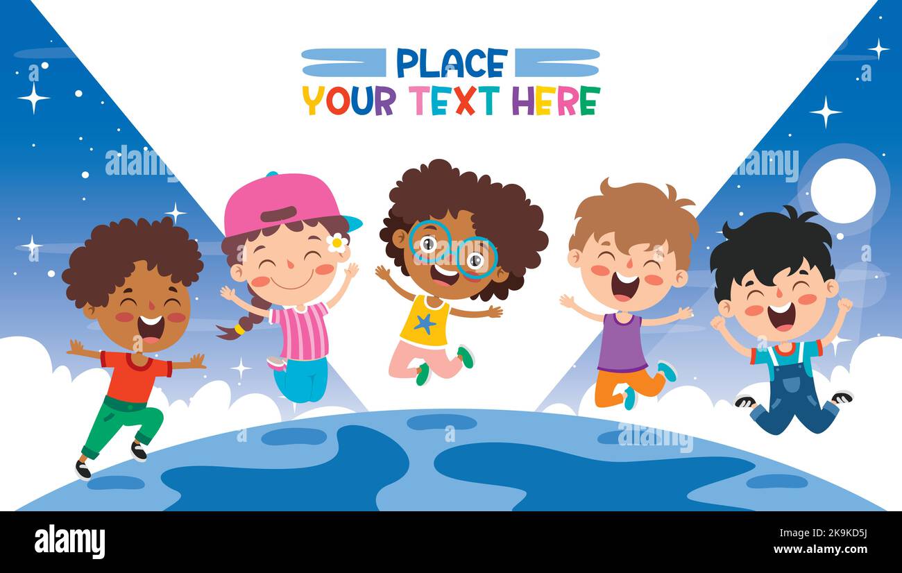 Multi Ethnic Kids Playing Together Stock Vector Image & Art - Alamy