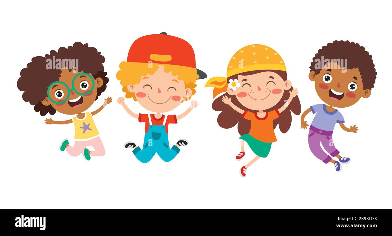 Multicultural kids playing Stock Vector Images - Alamy