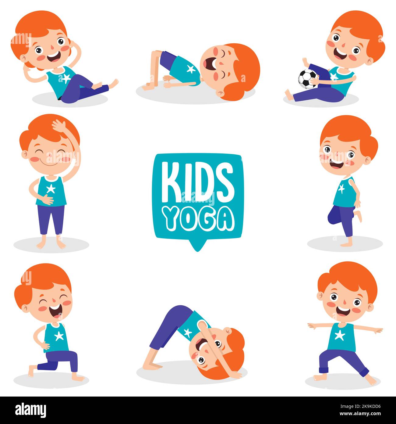 Yoga Poses For Kids Clip Art
