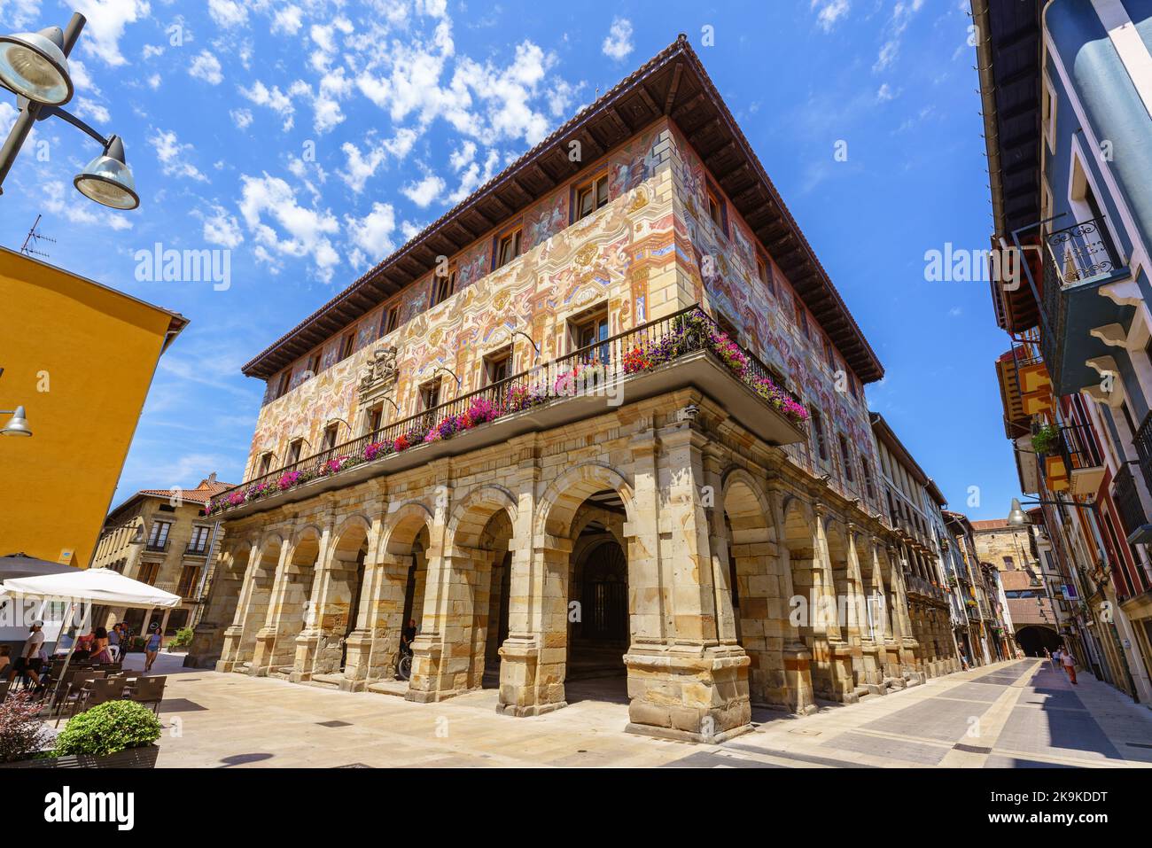 Durango, Spain. August 7, 2022. View of the Town Hall built in 17th ...
