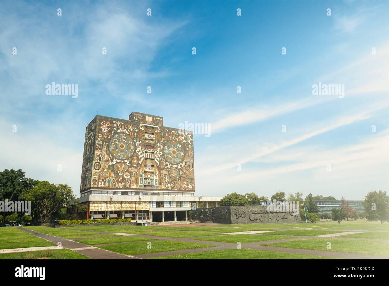 A UNAM University Library in Mexico Stock Photo - Alamy