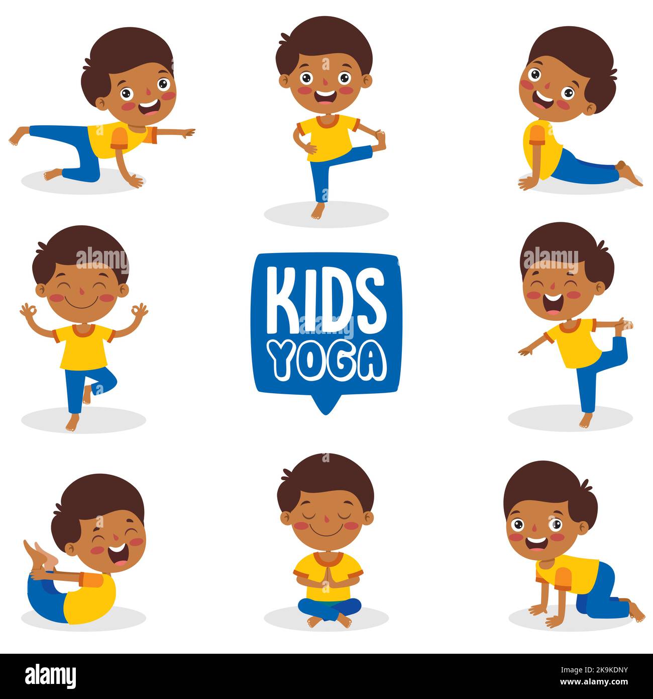 Yoga poses for kids Stock Vector Images - Alamy
