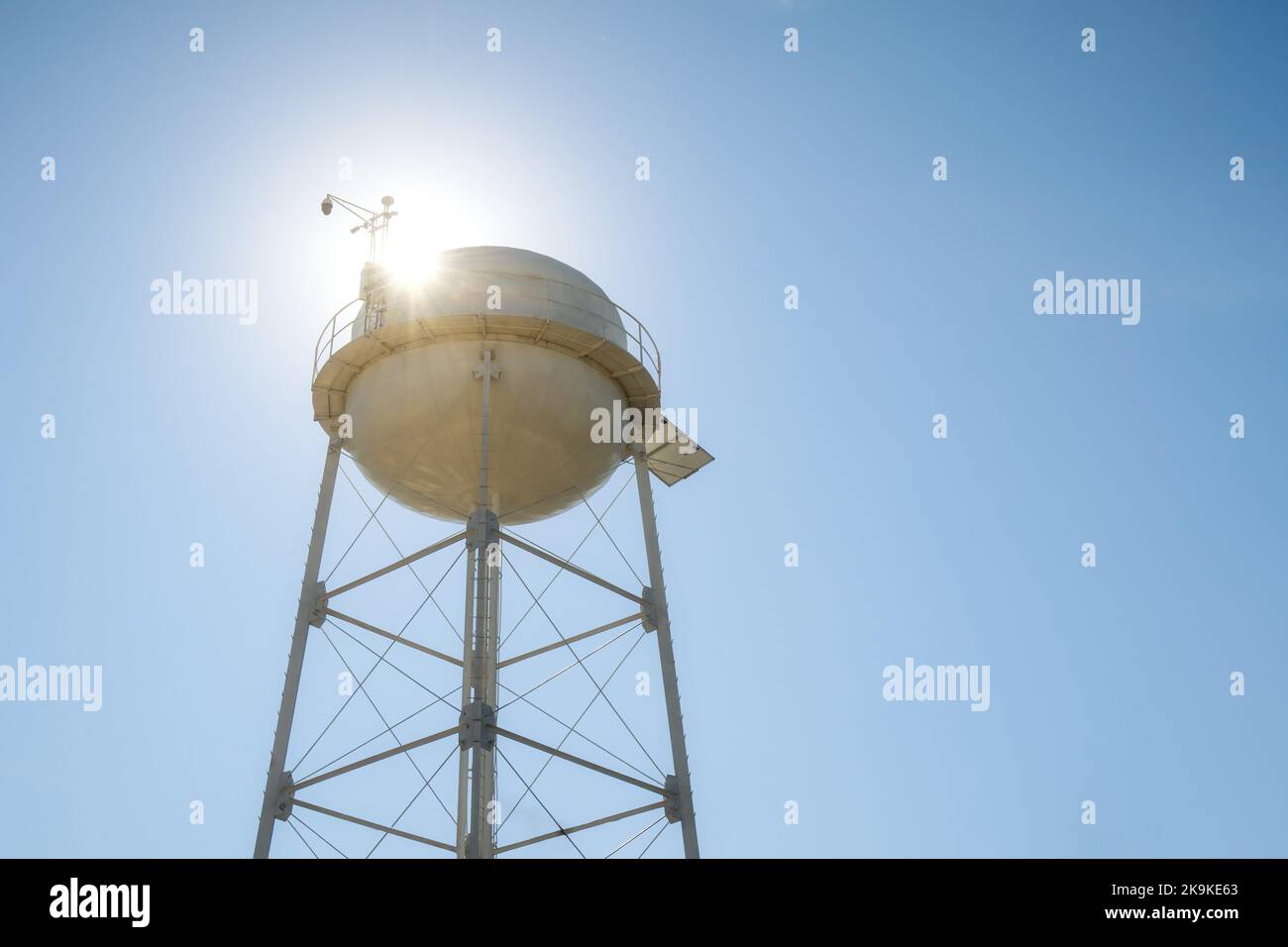 A Drinking water tower container made of metal Stock Photo - Alamy