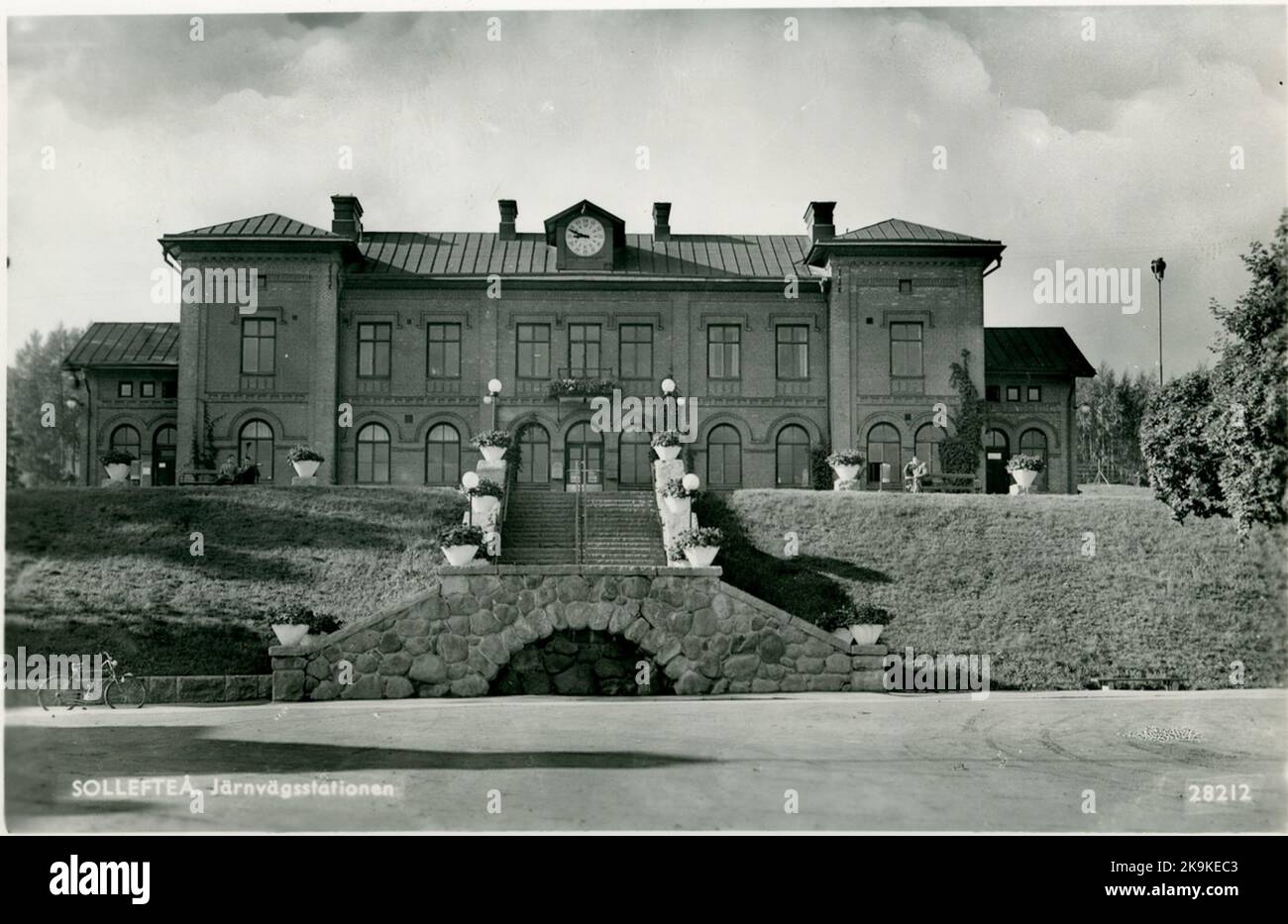 Sollefteå Railway Station. The banana was electrified in 1939 Stock ...
