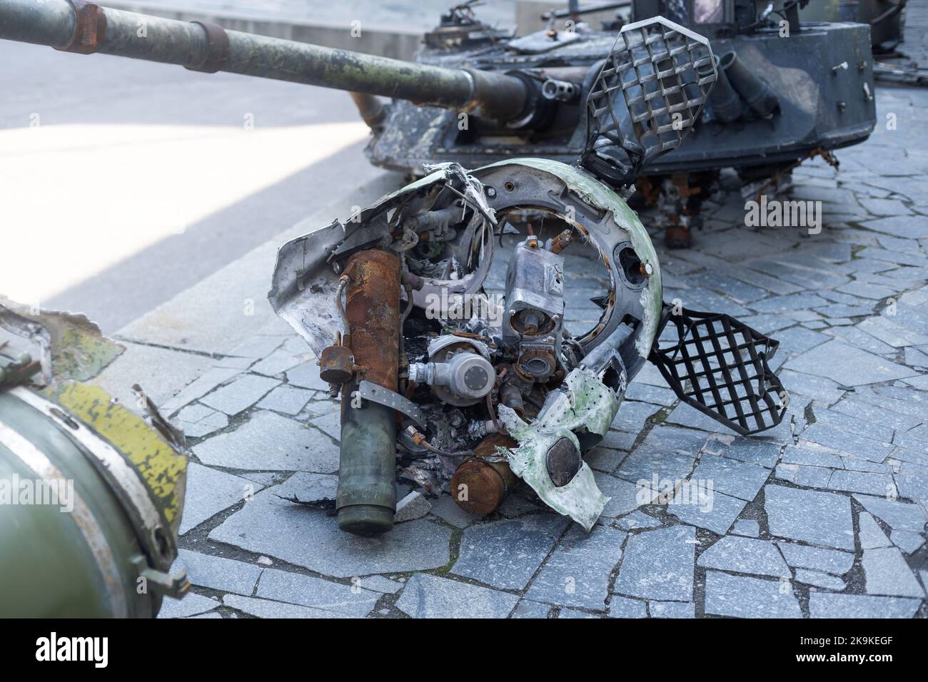 a broken Russian military missile in Kyiv Stock Photo - Alamy