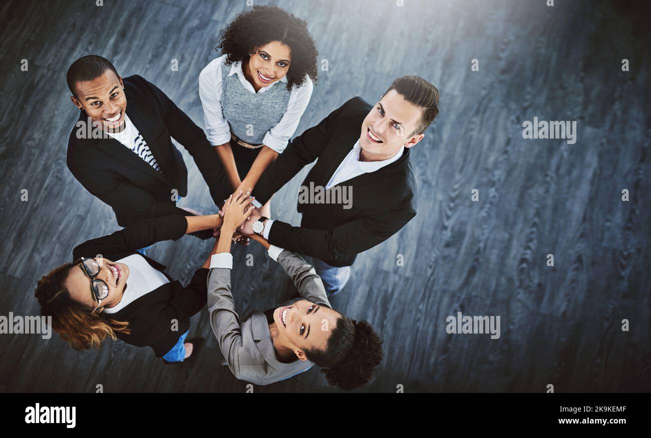 We can achieve anything with everyones support. High angle shot of a ...