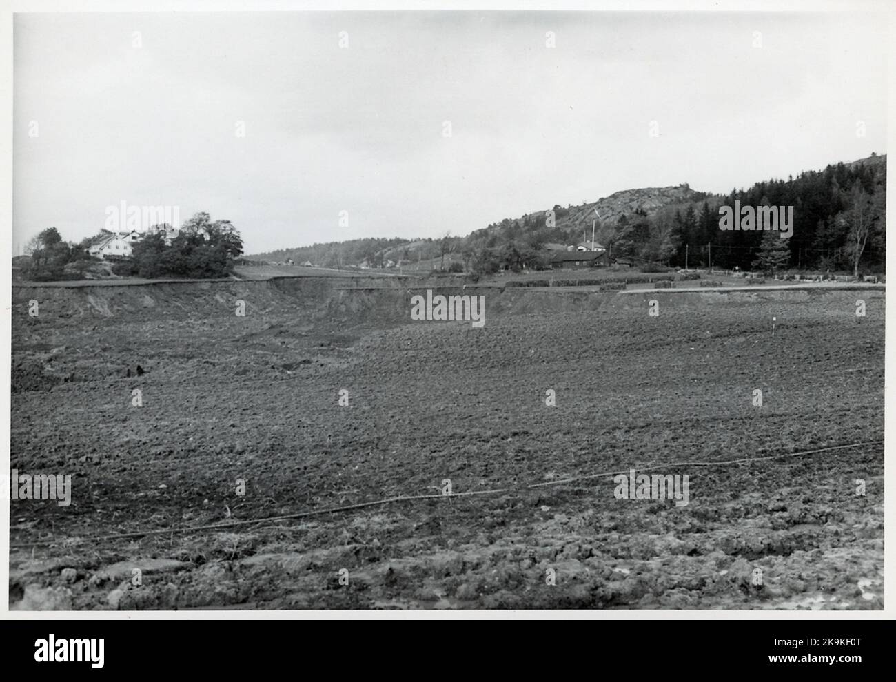 The aftermath of the landslide in Surte which occurred on September 29 ...