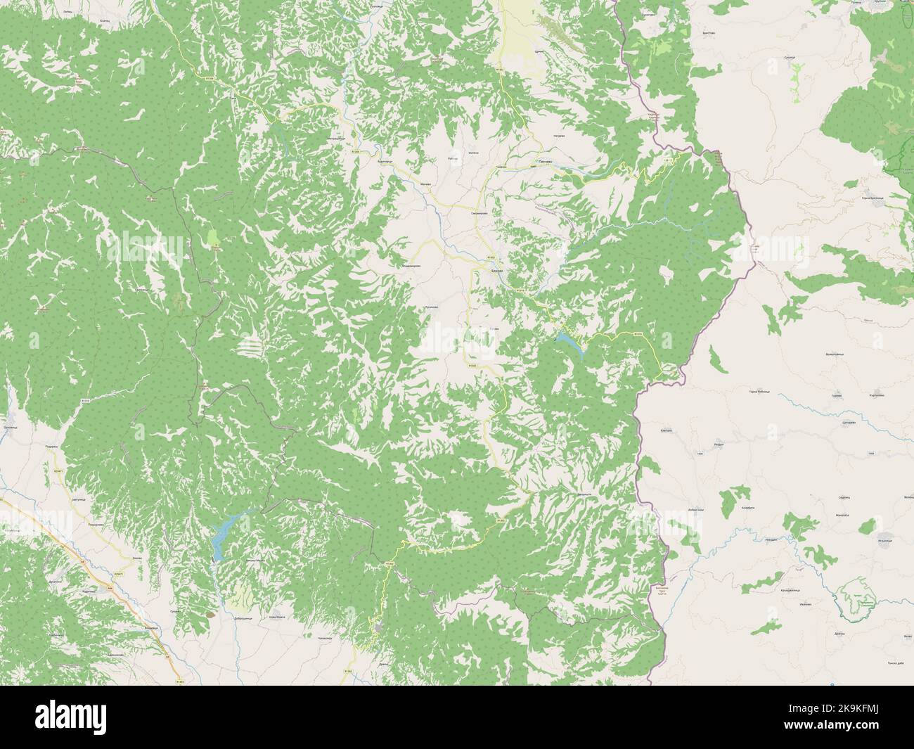 Berovo, municipality of Macedonia. Open Street Map Stock Photo - Alamy