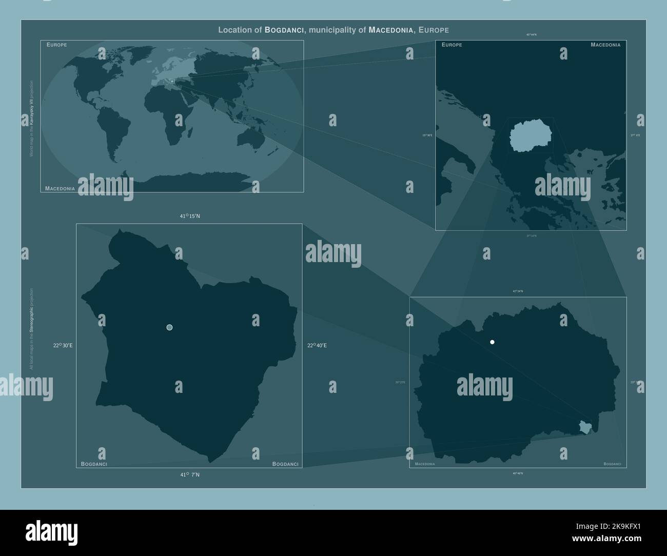 Bogdanci, municipality of Macedonia. Diagram showing the location of ...