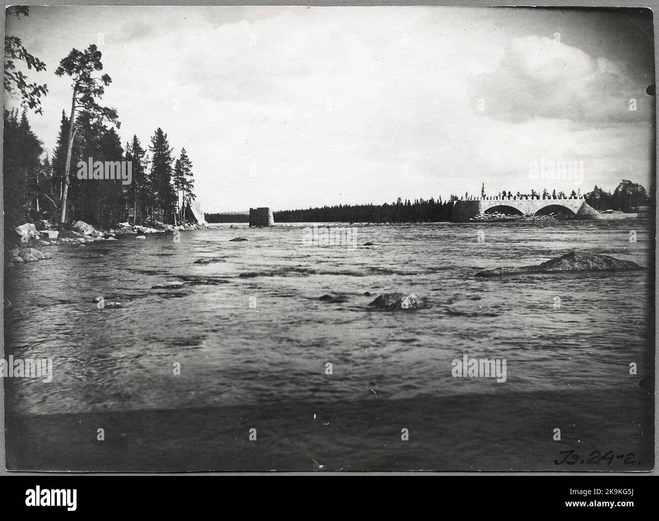 Bridge over the Ume River at Sorsele Stock Photo - Alamy