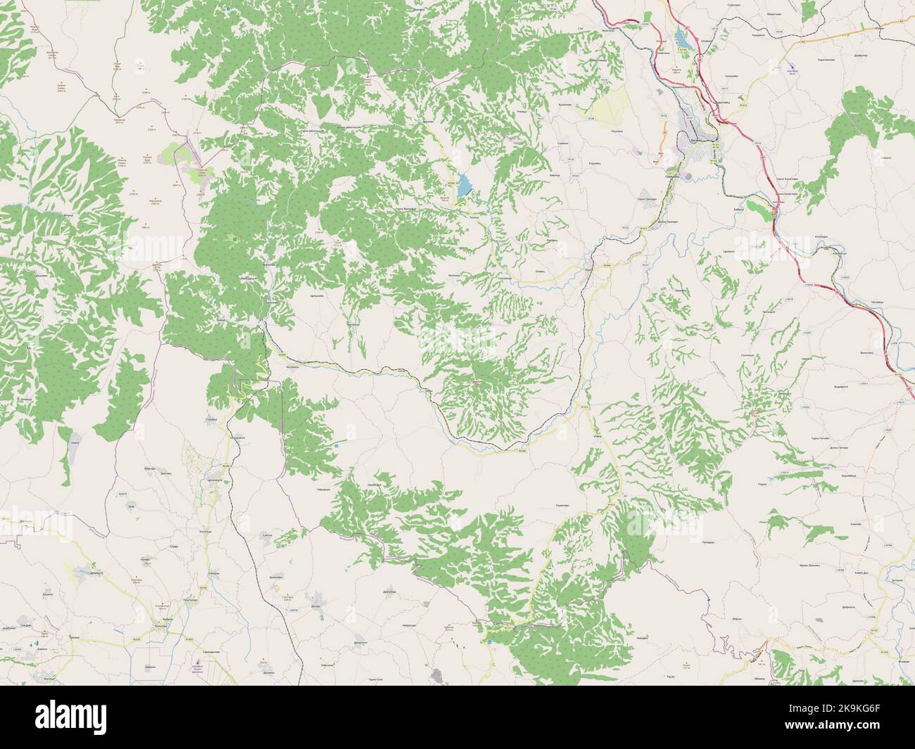 Caska, municipality of Macedonia. Open Street Map Stock Photo - Alamy