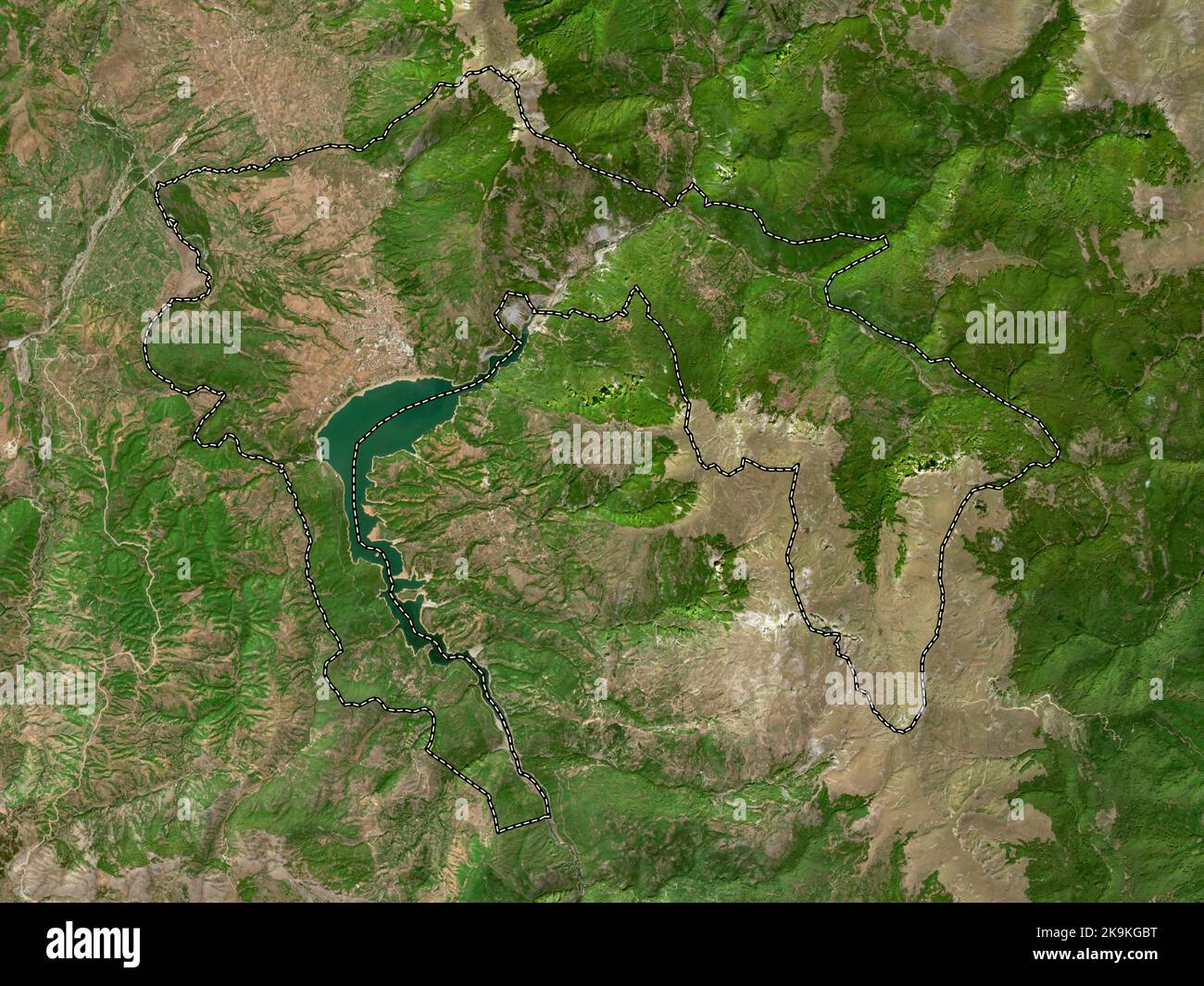 Debar, municipality of Macedonia. High resolution satellite map Stock ...