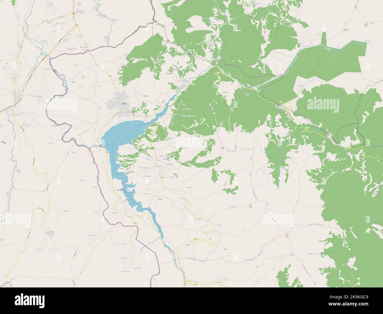 Debar, municipality of Macedonia. Open Street Map Stock Photo - Alamy