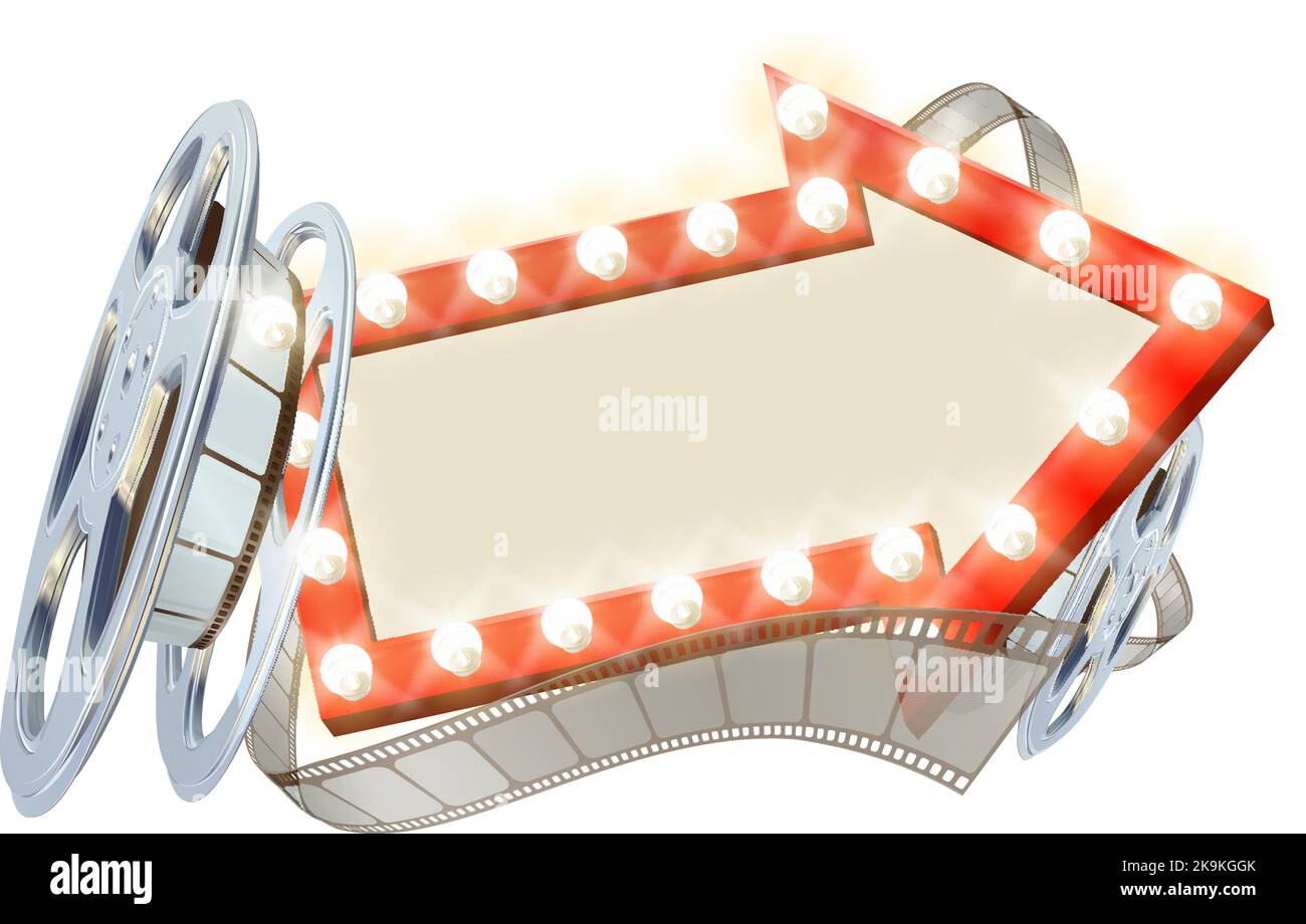 Arrow Sign Film Cinema Frame Movie Concept Stock Vector Image & Art - Alamy