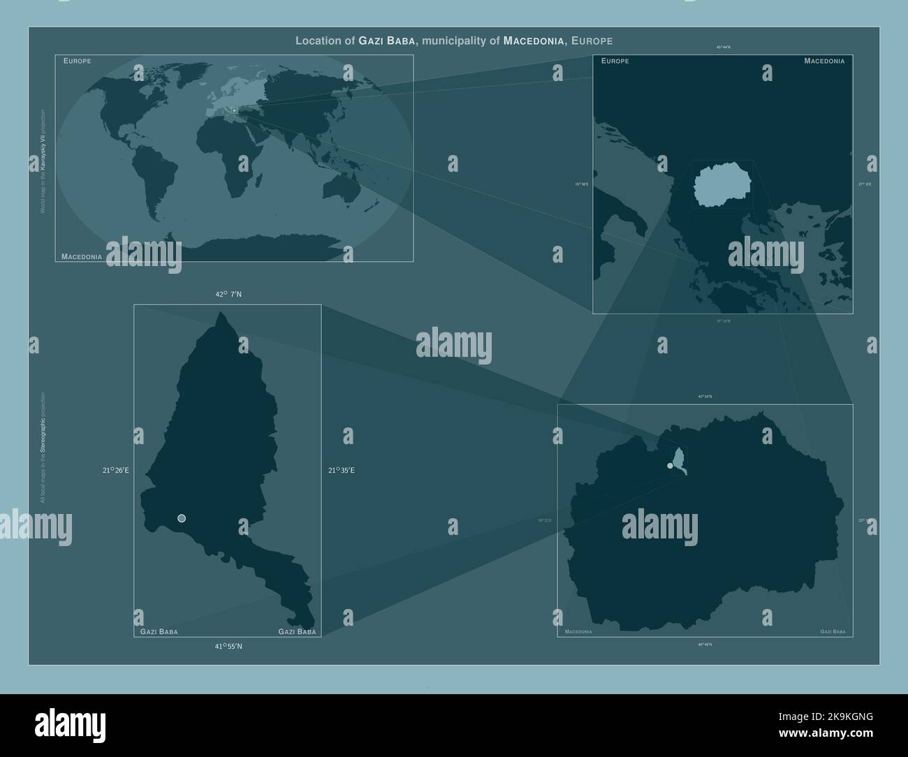 Gazi Baba, municipality of Macedonia. Diagram showing the location of ...