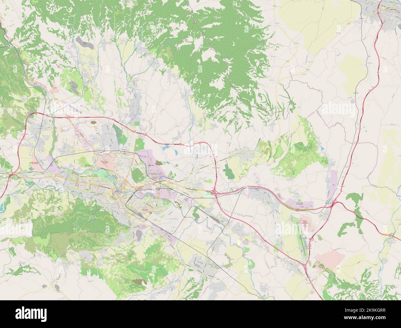 Gazi Baba, municipality of Macedonia. Open Street Map Stock Photo - Alamy