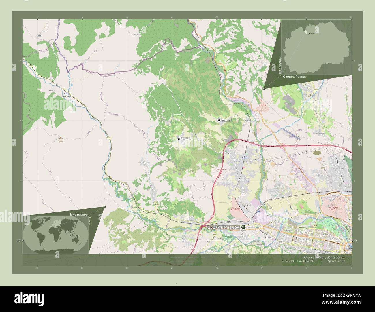 Gjorce Petrov, municipality of Macedonia. Open Street Map. Locations ...