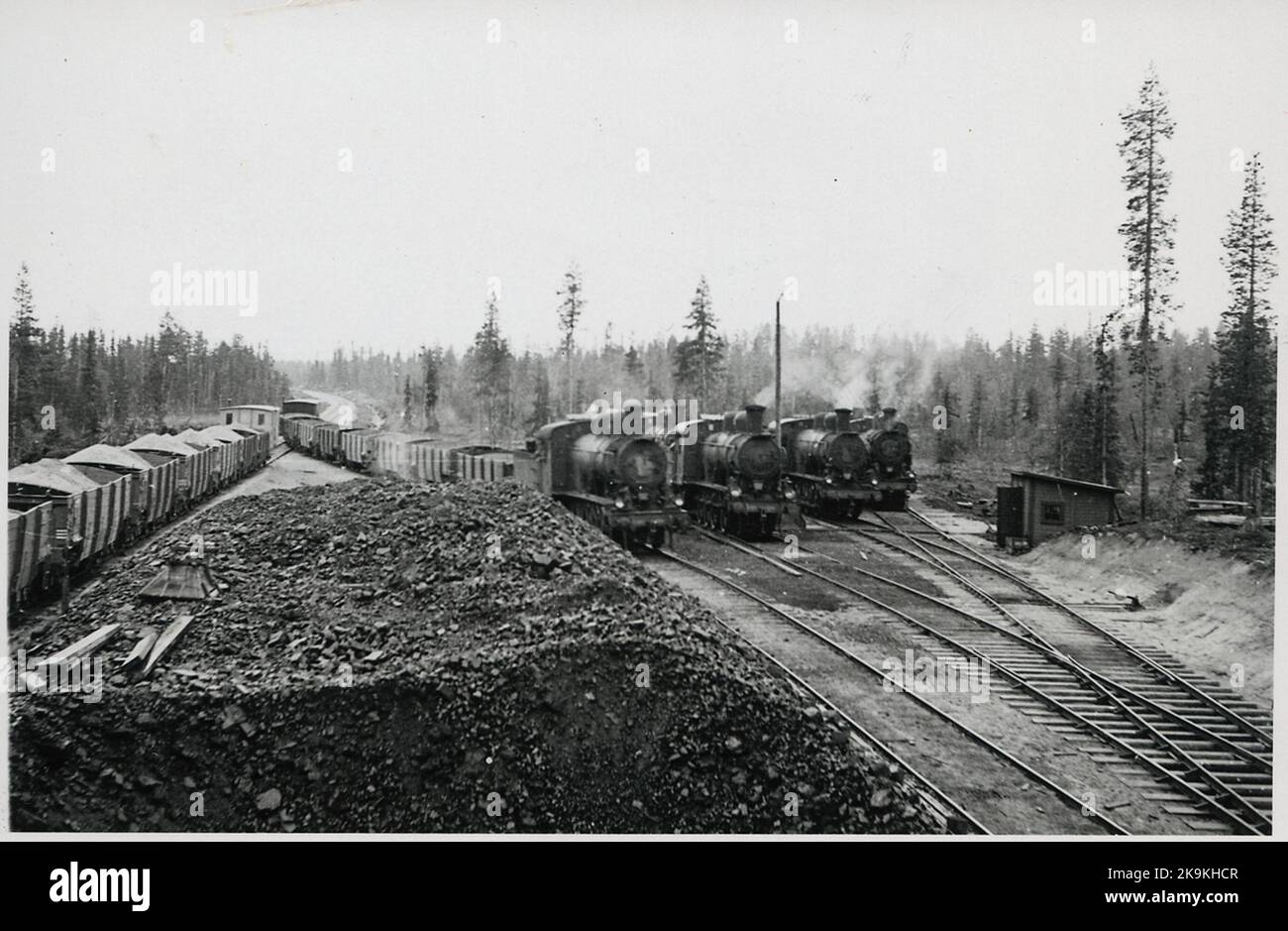 Vaimat's gravel pit and provisional locomotives and steam locomotive ...
