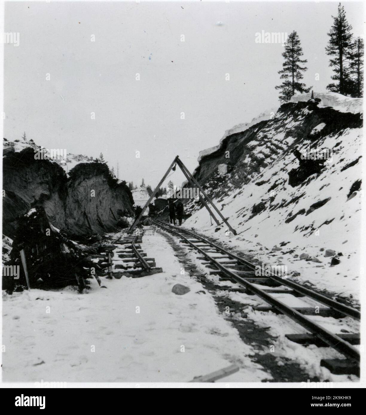 Track building Inlandsbanan.kärkäre Stock Photo - Alamy