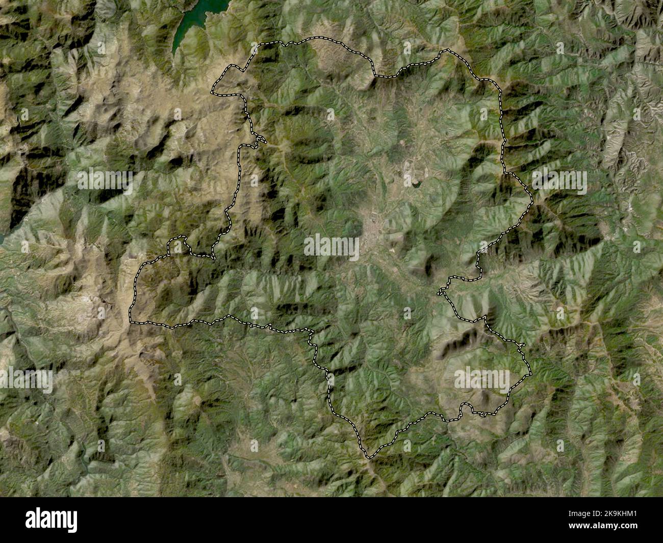 Kicevo, municipality of Macedonia. Low resolution satellite map Stock ...