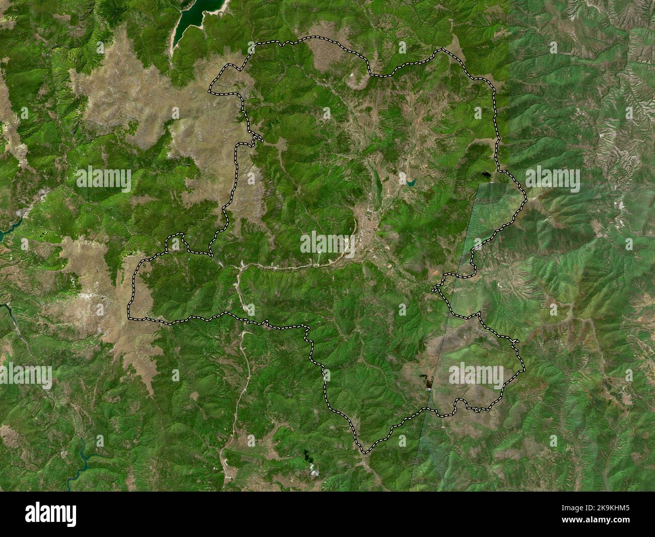 Kicevo, municipality of Macedonia. High resolution satellite map Stock ...