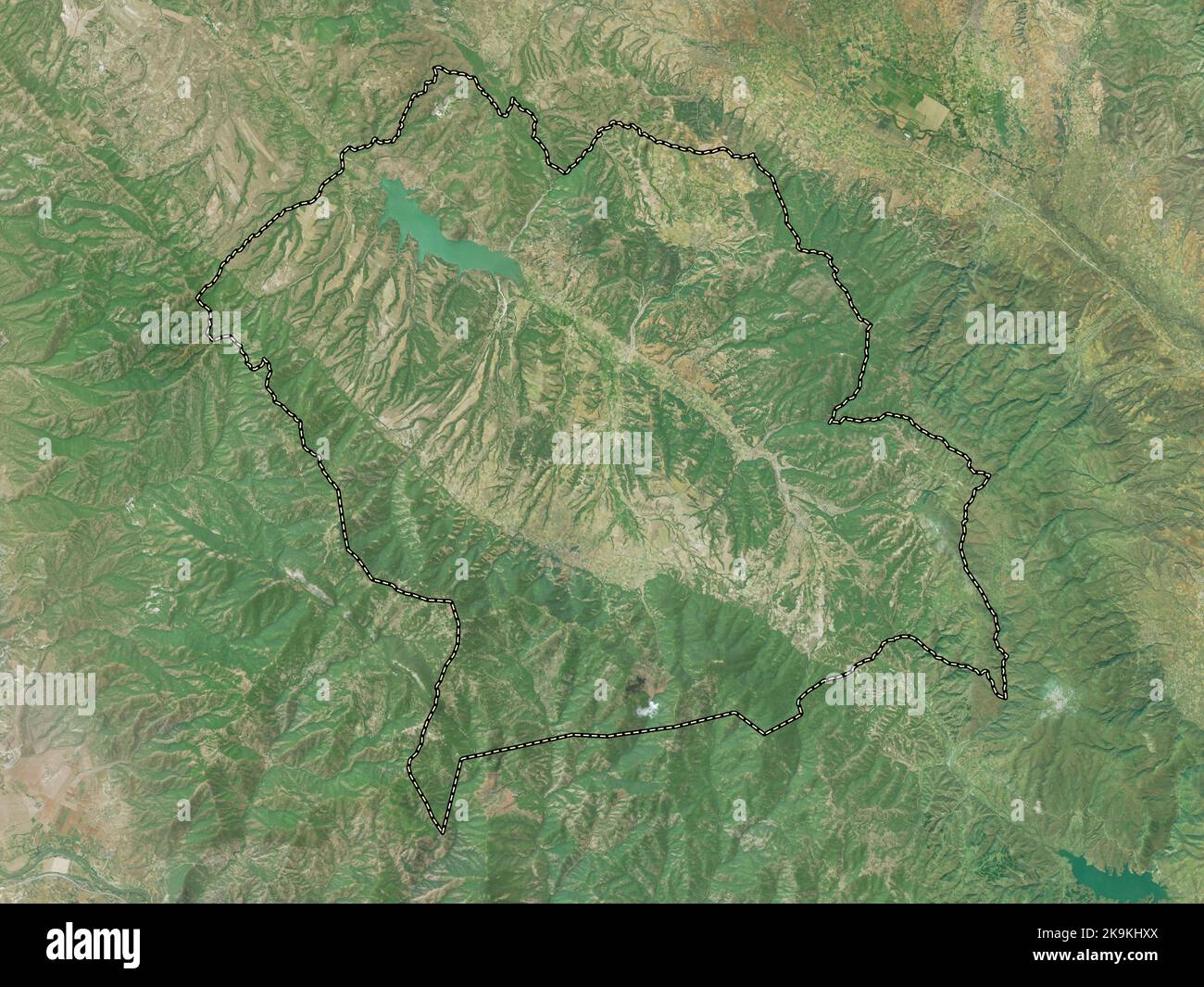Konce, municipality of Macedonia. High resolution satellite map Stock ...