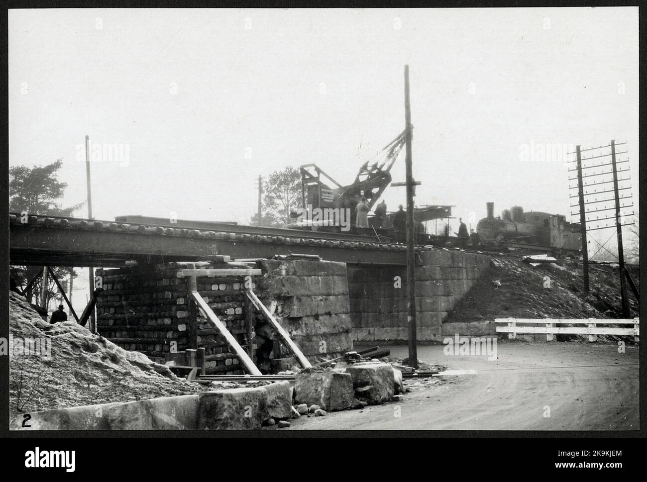 Road gate at Pomerania on the line between Tureberg and Rotebro Stock ...