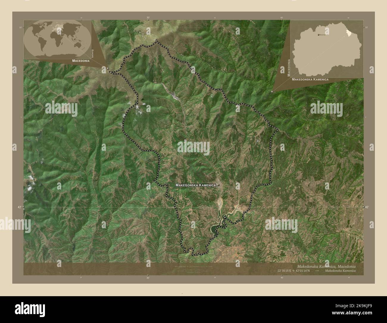 Makedonska Kamenica, municipality of Macedonia. High resolution ...