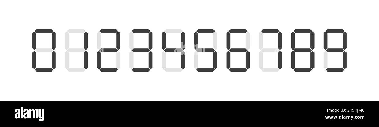 Stopwatch digital timer. Countdown clock and digital numbers Stock ...