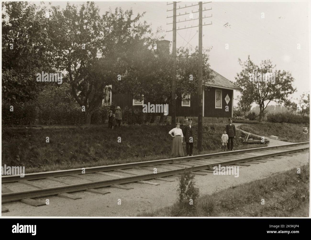 Track guard cabin at Frinnaryd Stock Photo - Alamy