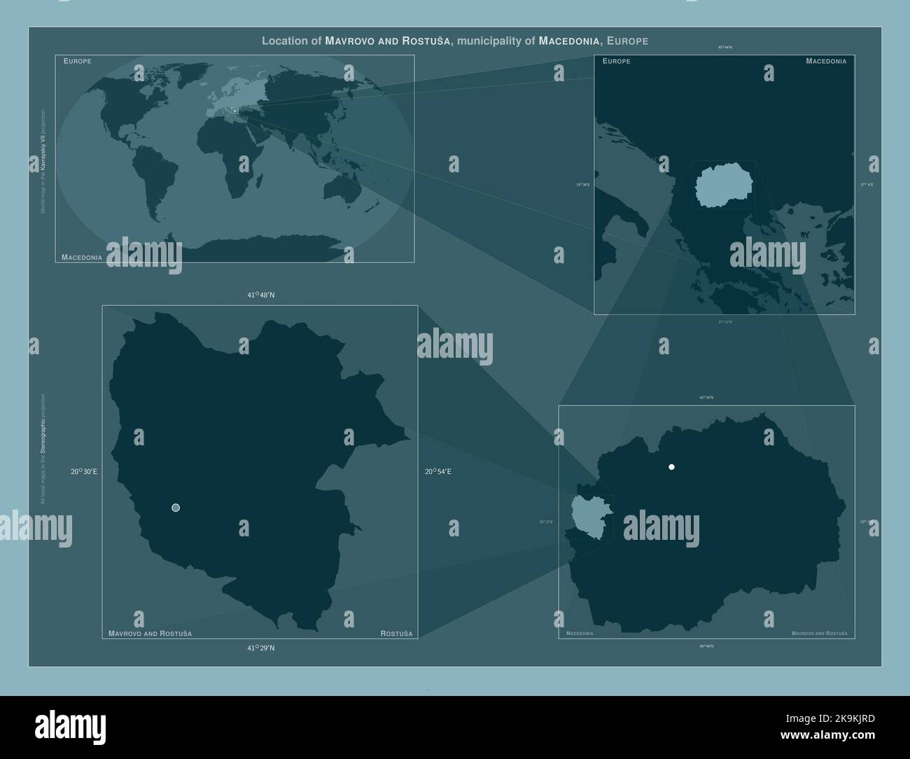 Mavrovo and Rostusa, municipality of Macedonia. Diagram showing the ...