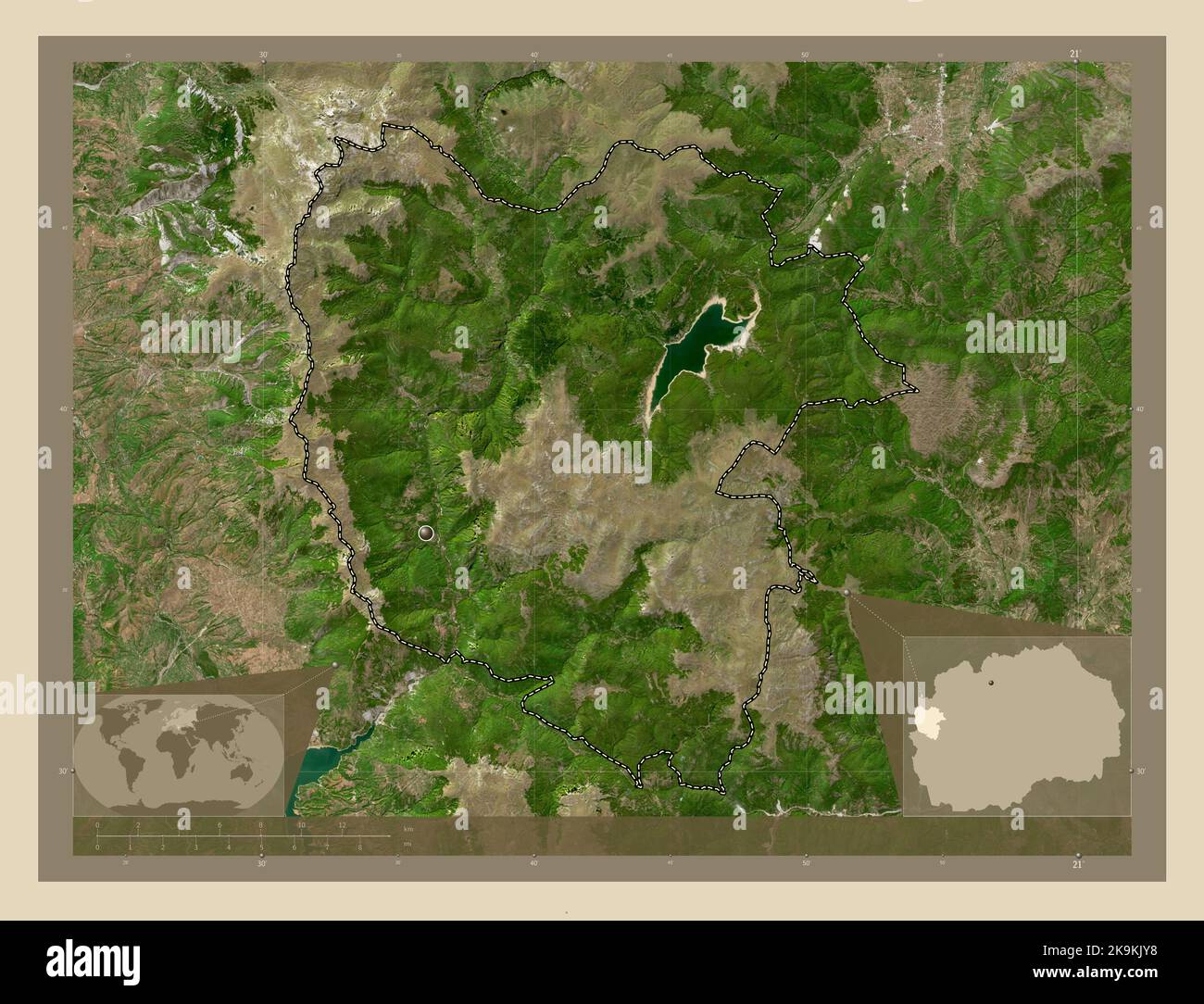 Mavrovo and Rostusa, municipality of Macedonia. High resolution ...